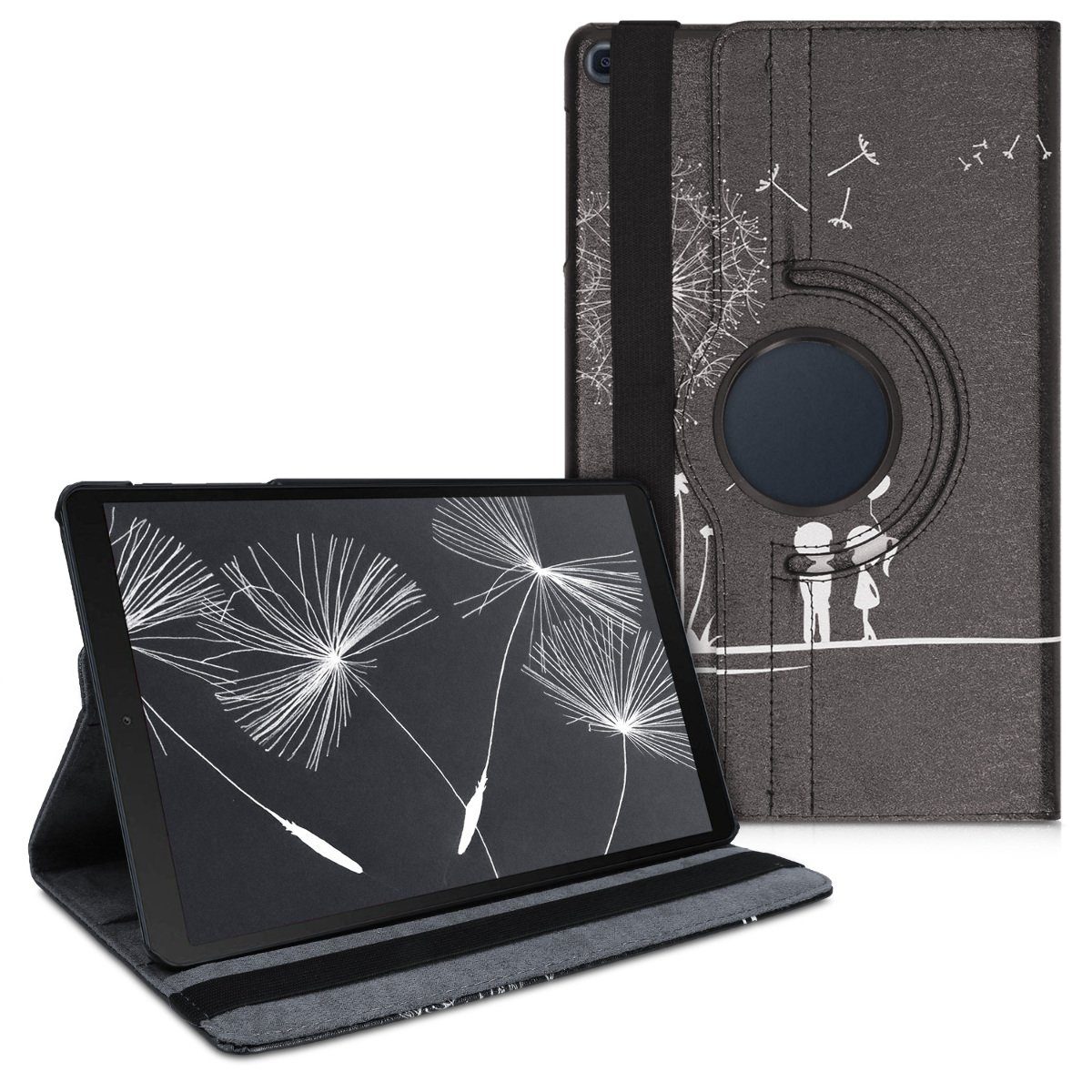 Kwmobile Tablet Hülle 360° Tablet Schutzhülle Cover Case Pusteblume