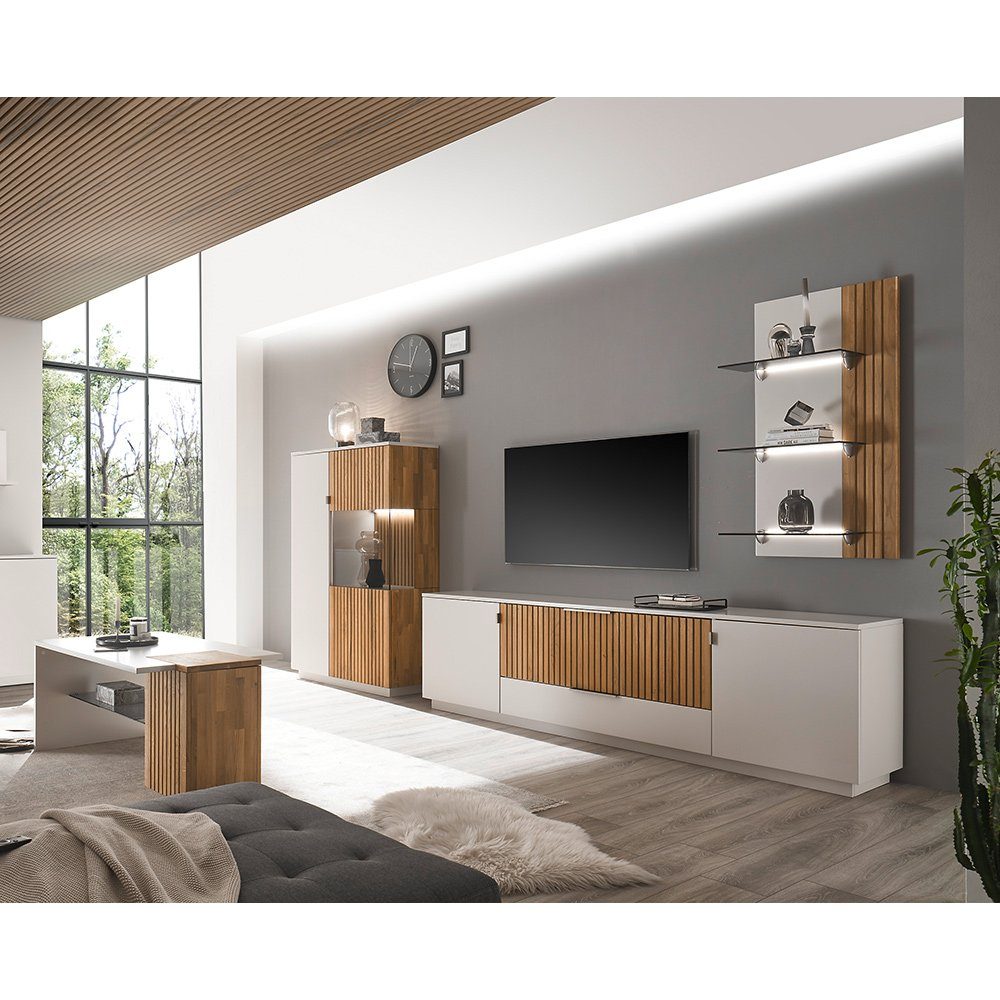 Weiße Wohnwände Eiche-Massiv online kaufen | OTTO