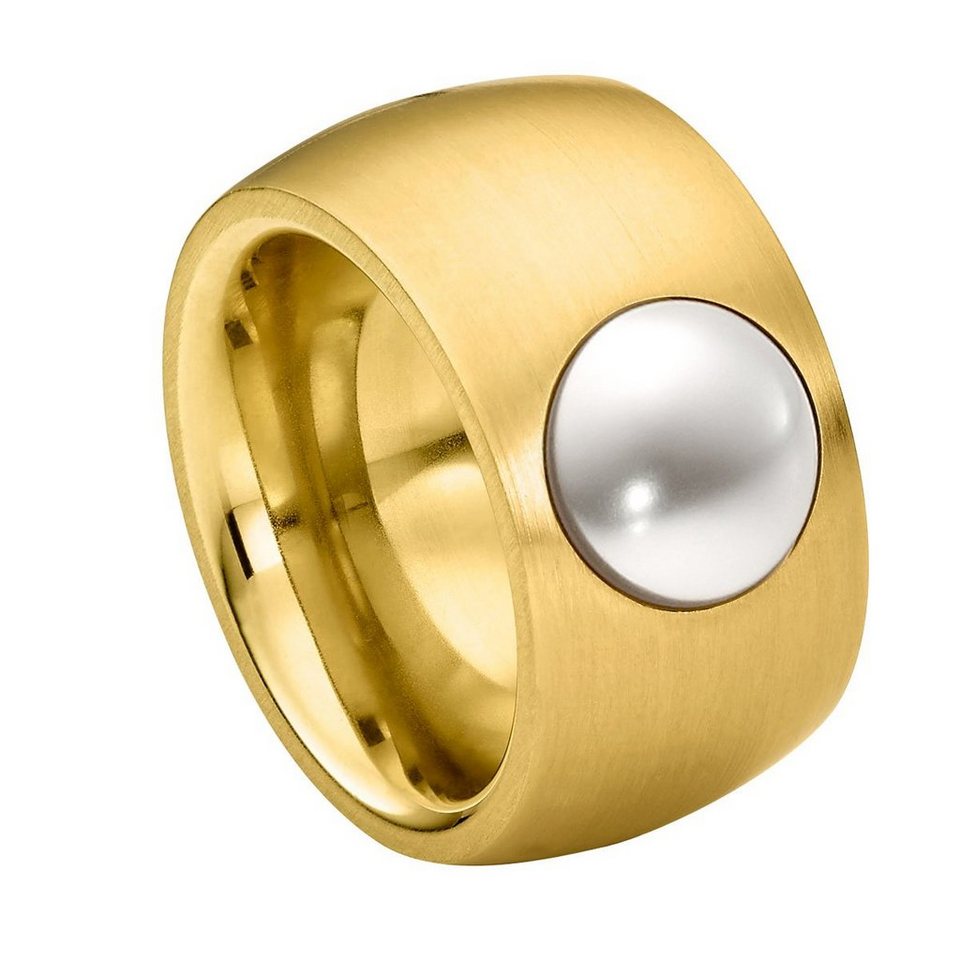 Heideman Fingerring Coma 14 Gold Mit Swarovski Perle In Weiß Online