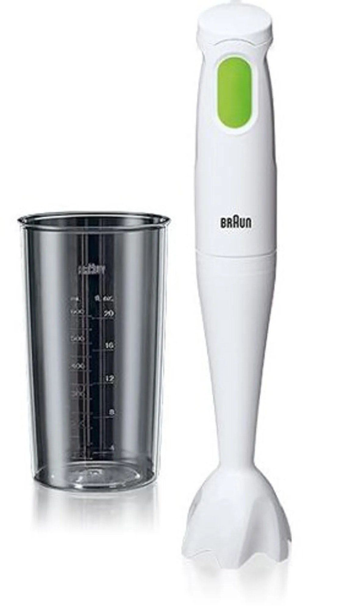 Braun Stabmixer 40-41-9985-711 Minipimer 1 MQ 100 Soup weiß/grün, 450,00 W, Inklusive Mixbecher ...