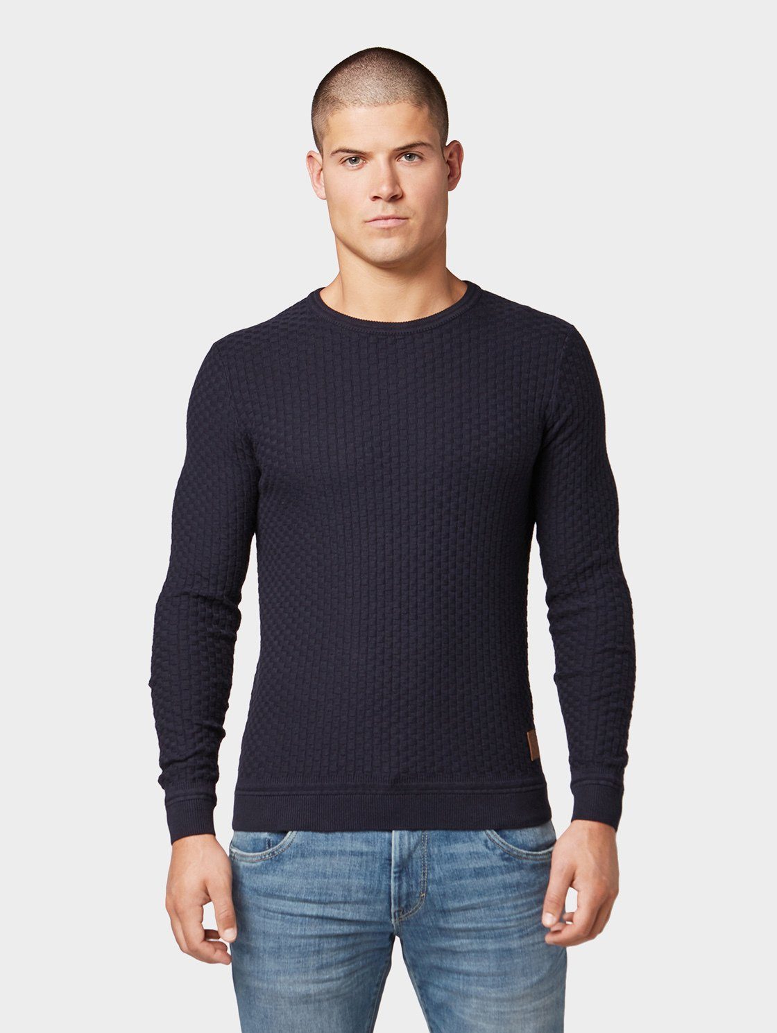 Tom Tailor Strickpullover Pullover Mit Strukturmuster Aus Strick In