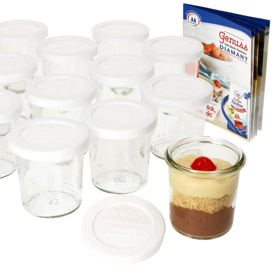 Mambocat Einmachglas Mambocat 12er Set Weckgläser Sturzglas Mit