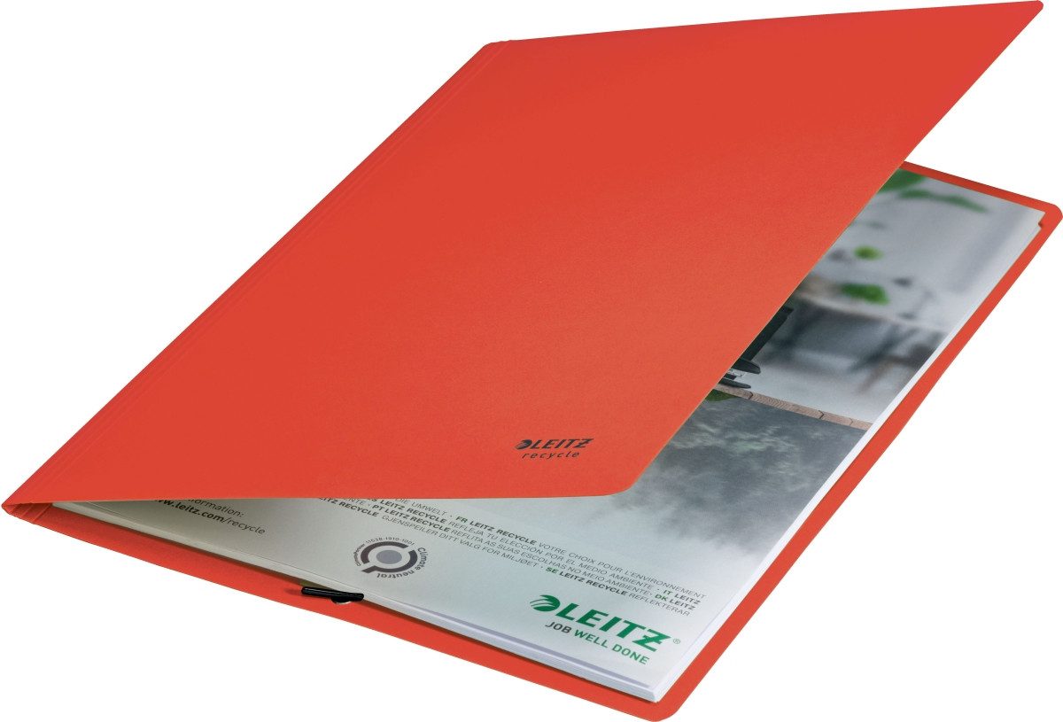 LEITZ Fächermappe Eckspanner Recycle A4 Karton rot