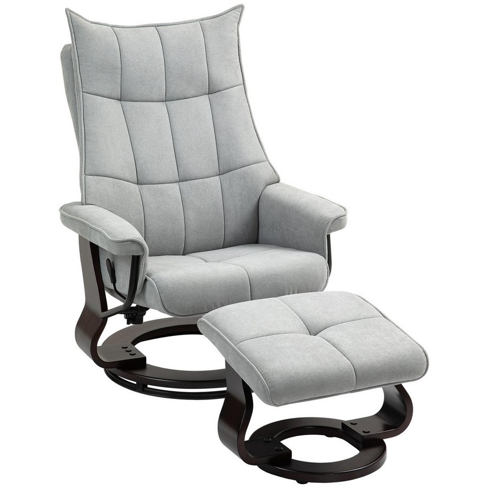 Homcom Relaxsessel Mit Liegefunktion Wippfunktion Drehbar