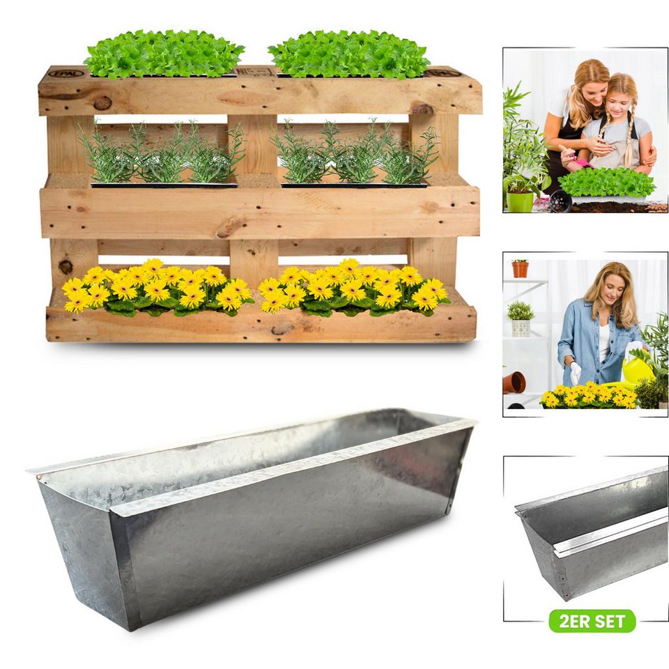 Bada Bing Pflanzschale Zink Pflanzkasten Für Europalette Blumenkasten