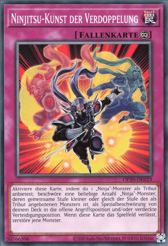 Recollectibles Sammelkarte Yugioh Karte Ninjitsu Kunst Der Verdoppelung