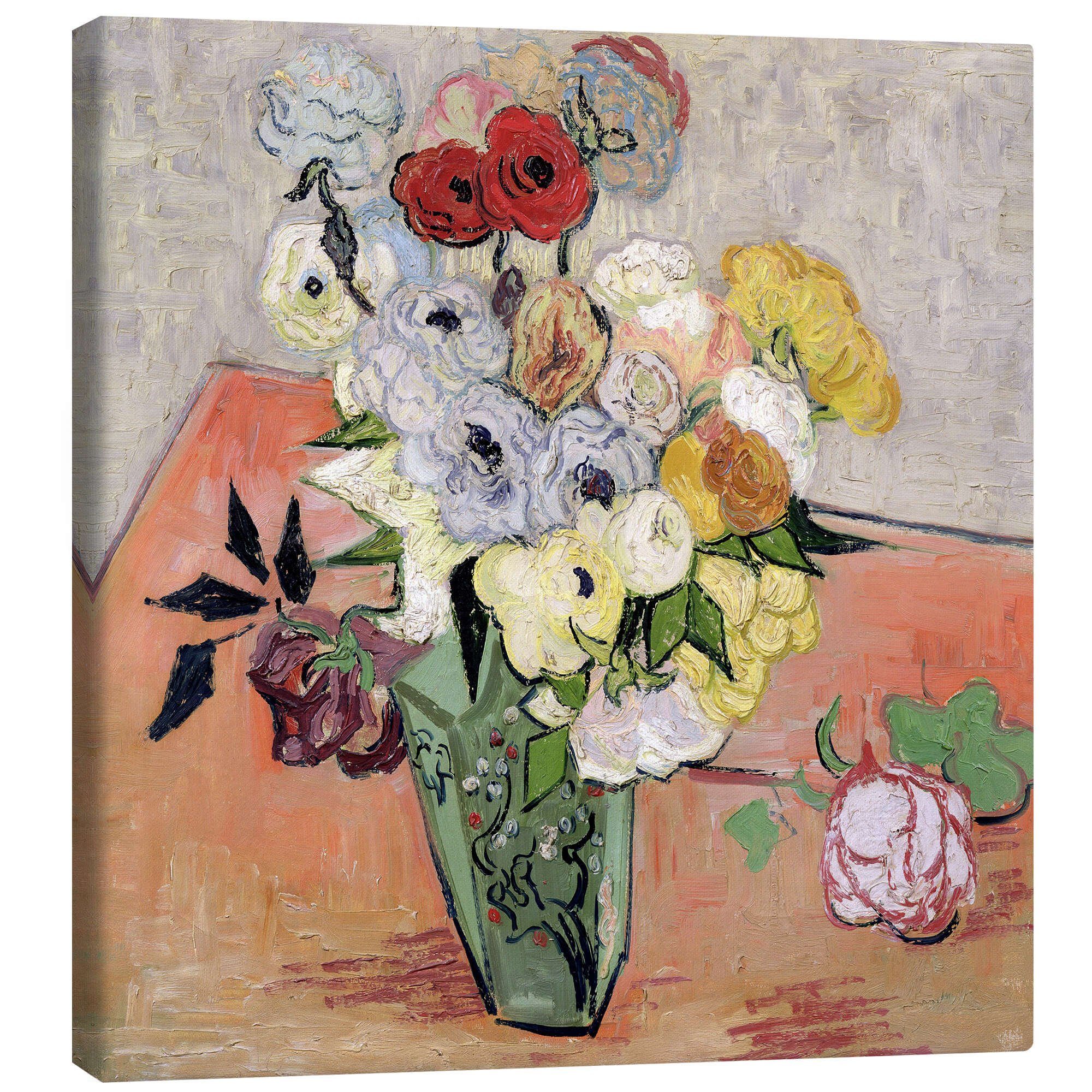 Posterlounge Leinwandbild Vincent Van Gogh Rosen Und Anemonen