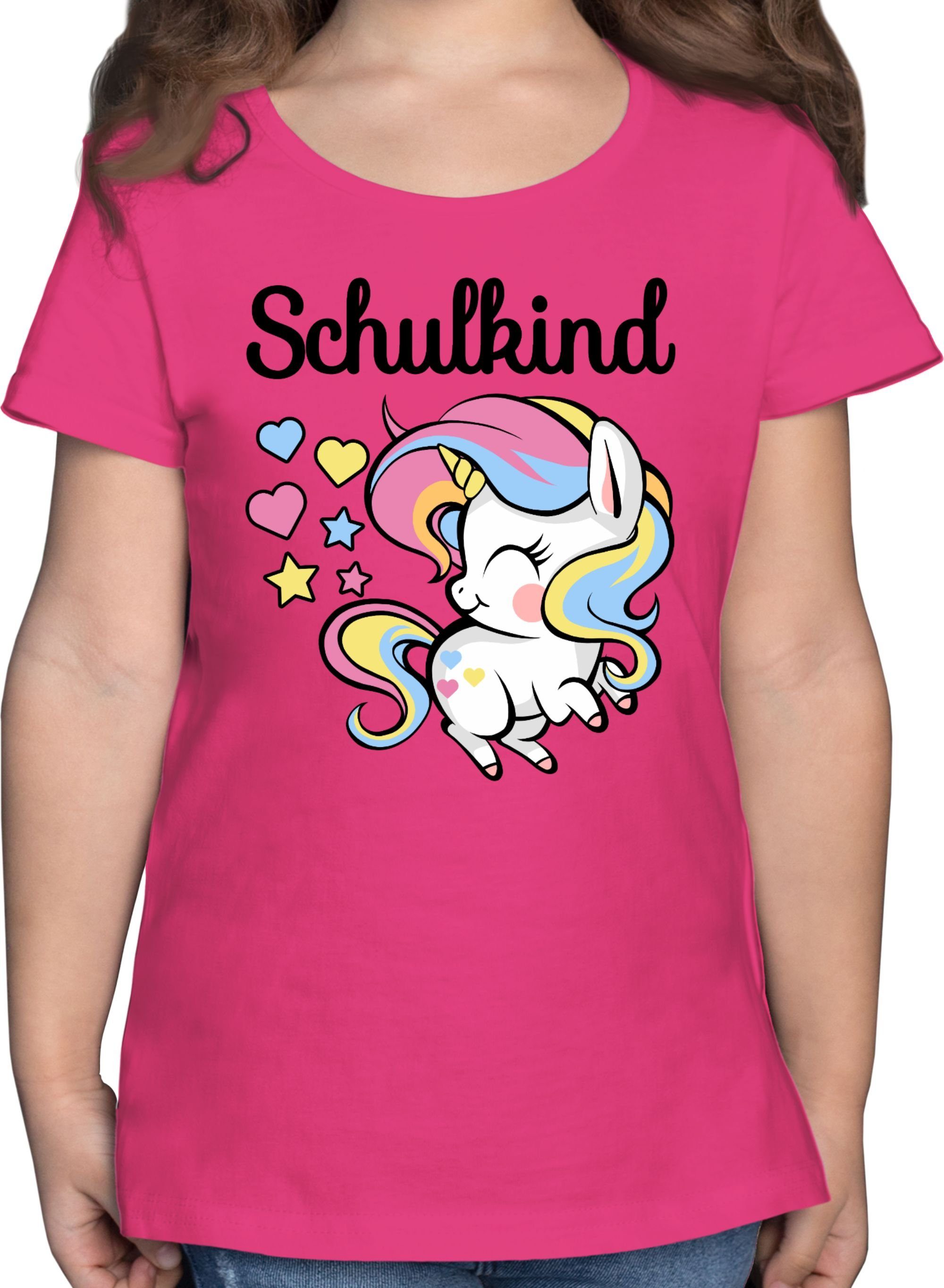 Shirtracer T-Shirt »Schulkind mit Einhorn - Einschulung Mädchen Kleidung - Mädchen Kinder T ...