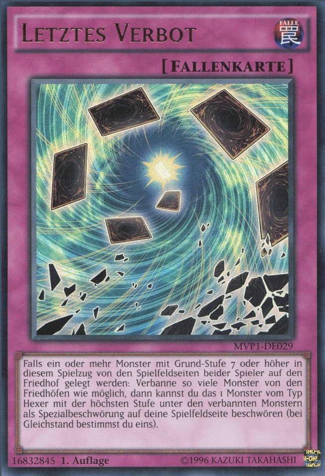 ᐅ Recollectibles Sammelkarte Yugioh Karte Letztes Verbot V 1 Deutsch