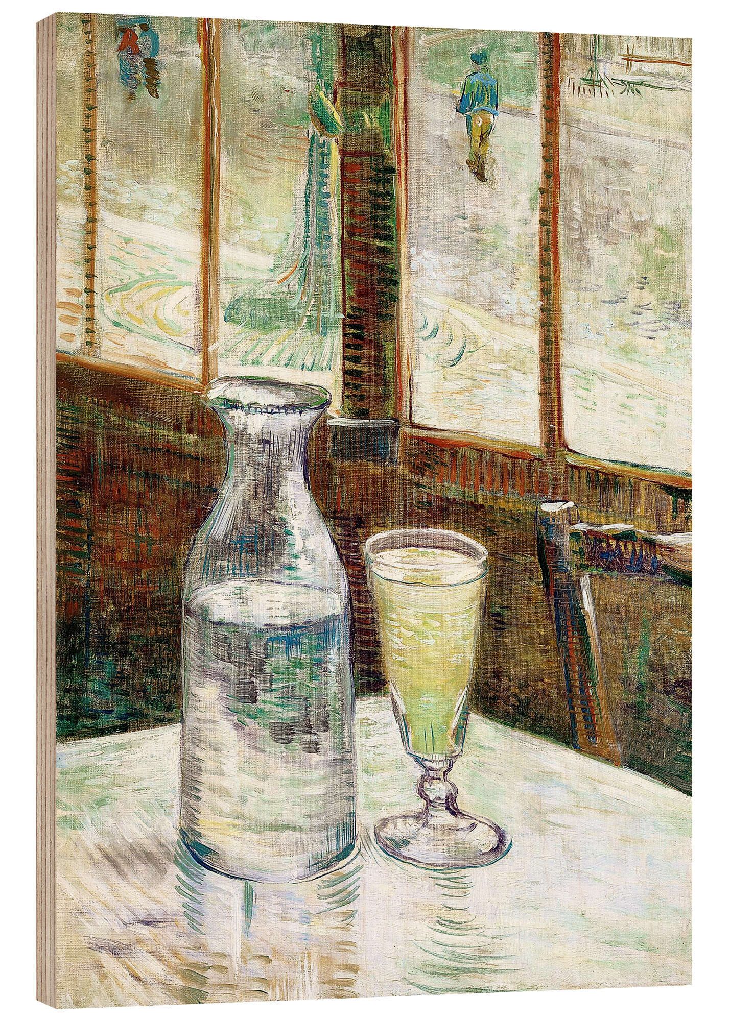 Posterlounge Holzbild Vincent Van Gogh Cafétisch Mit Absint