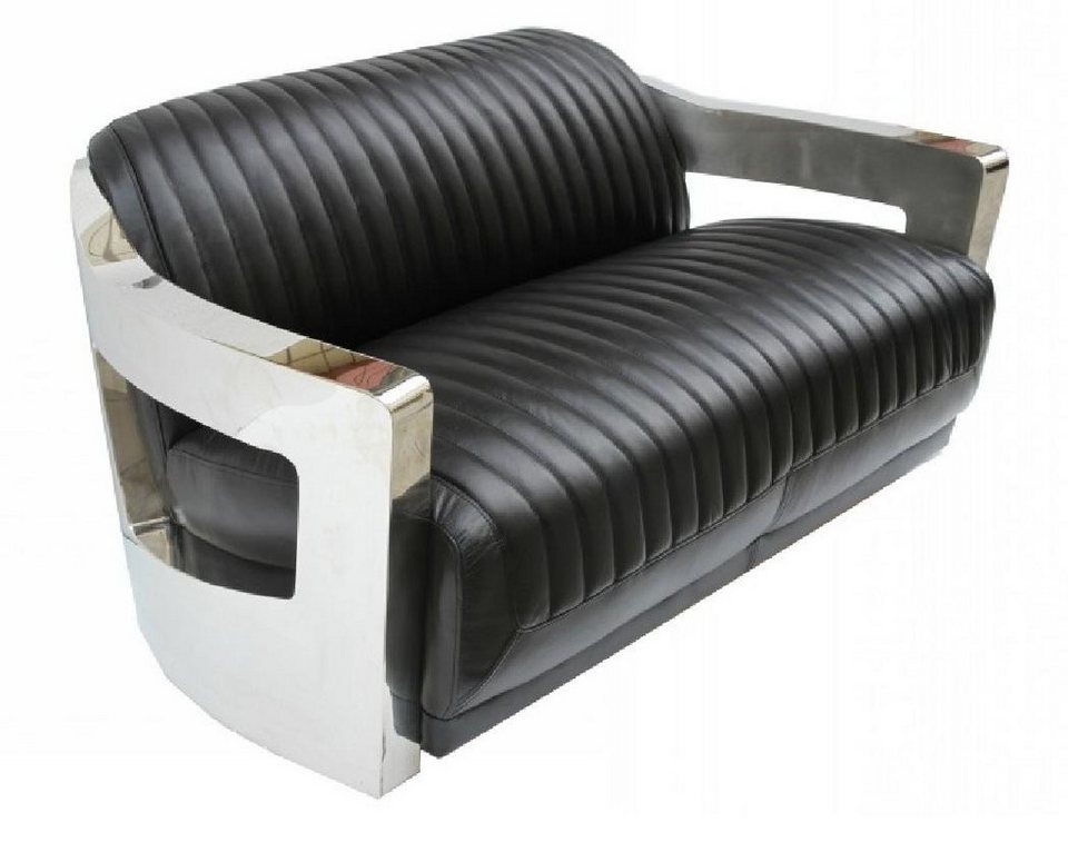 Xlmoebel Sofa Dreisitzer Ledersofa Aviator In Vintage Stil Aus