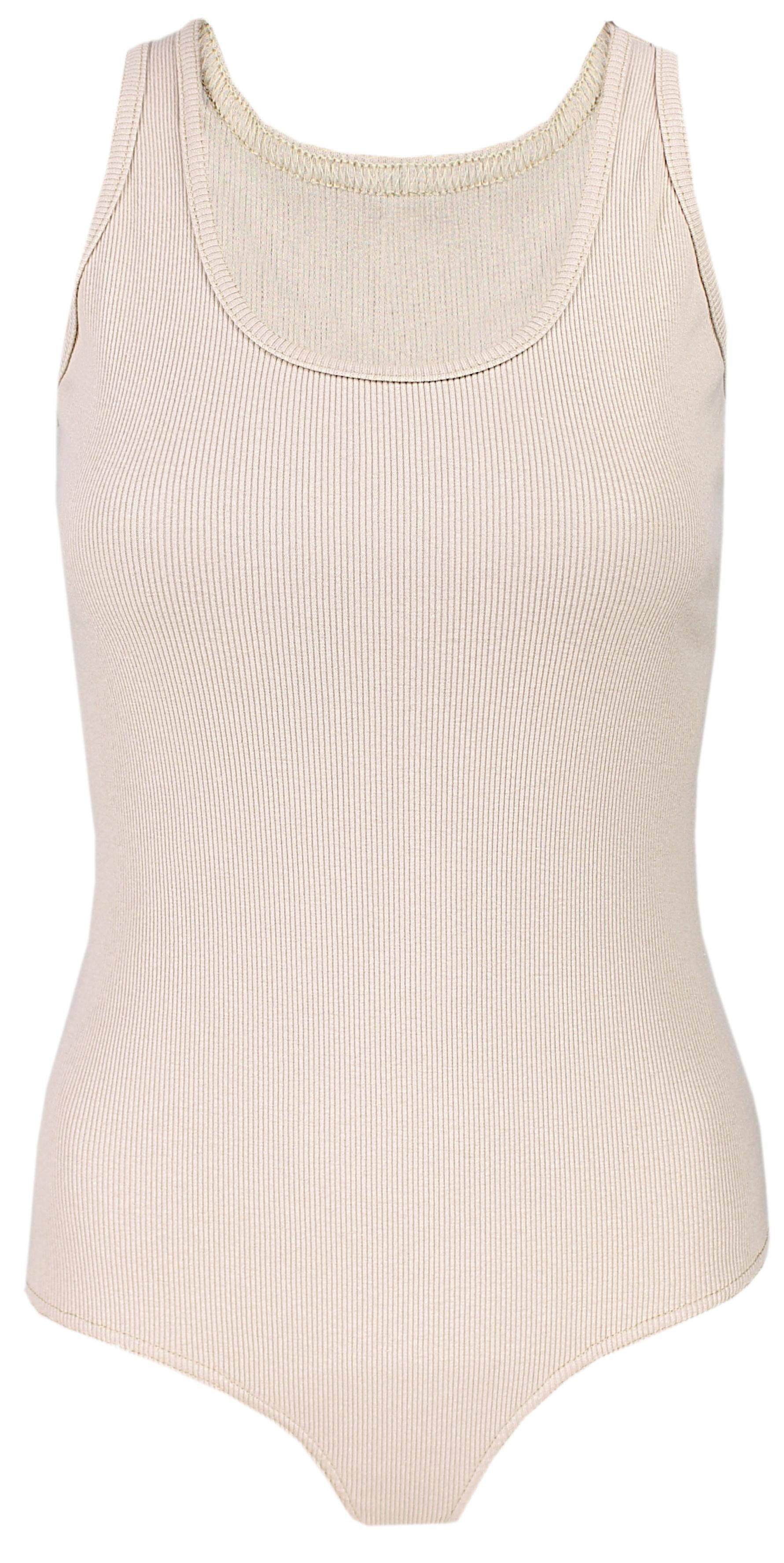 Alkato Body Damen Ärmellos Body Achselbody Bodysuit Rundhalsausschnitt ...