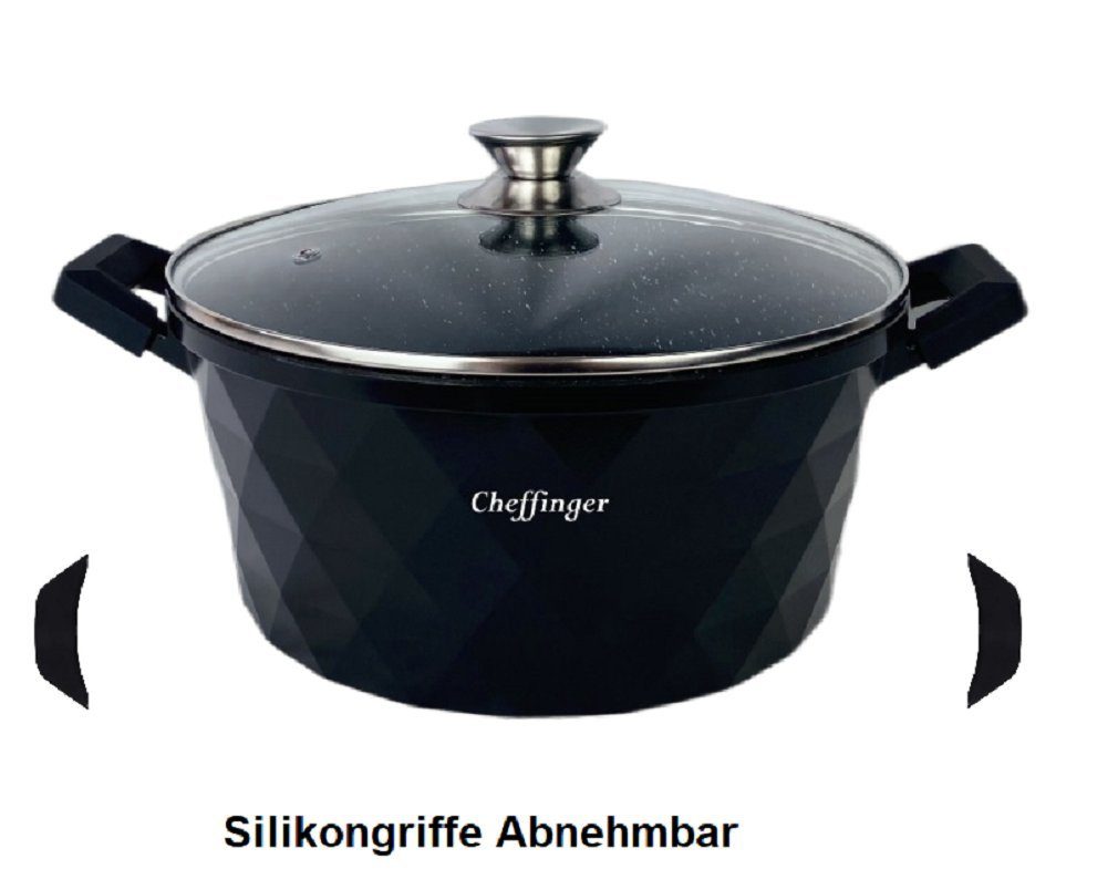 Rungassi Topf Set Kochtopf Topf Kasserolle Glasdeckel Aluguss Induktion