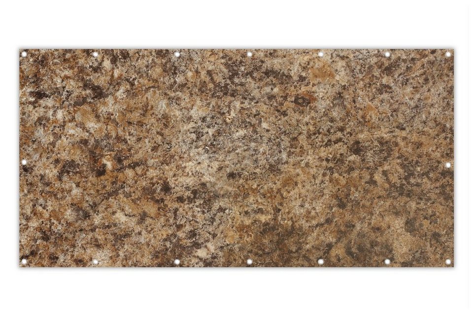 Muchowow Balkonsichtschutz Granit Design Struktur Stein Braun