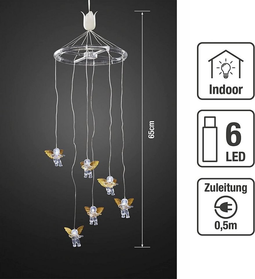 Hellum Led Dekofigur Hellum Led Mobile Schutzengel 6 Bs Weiß