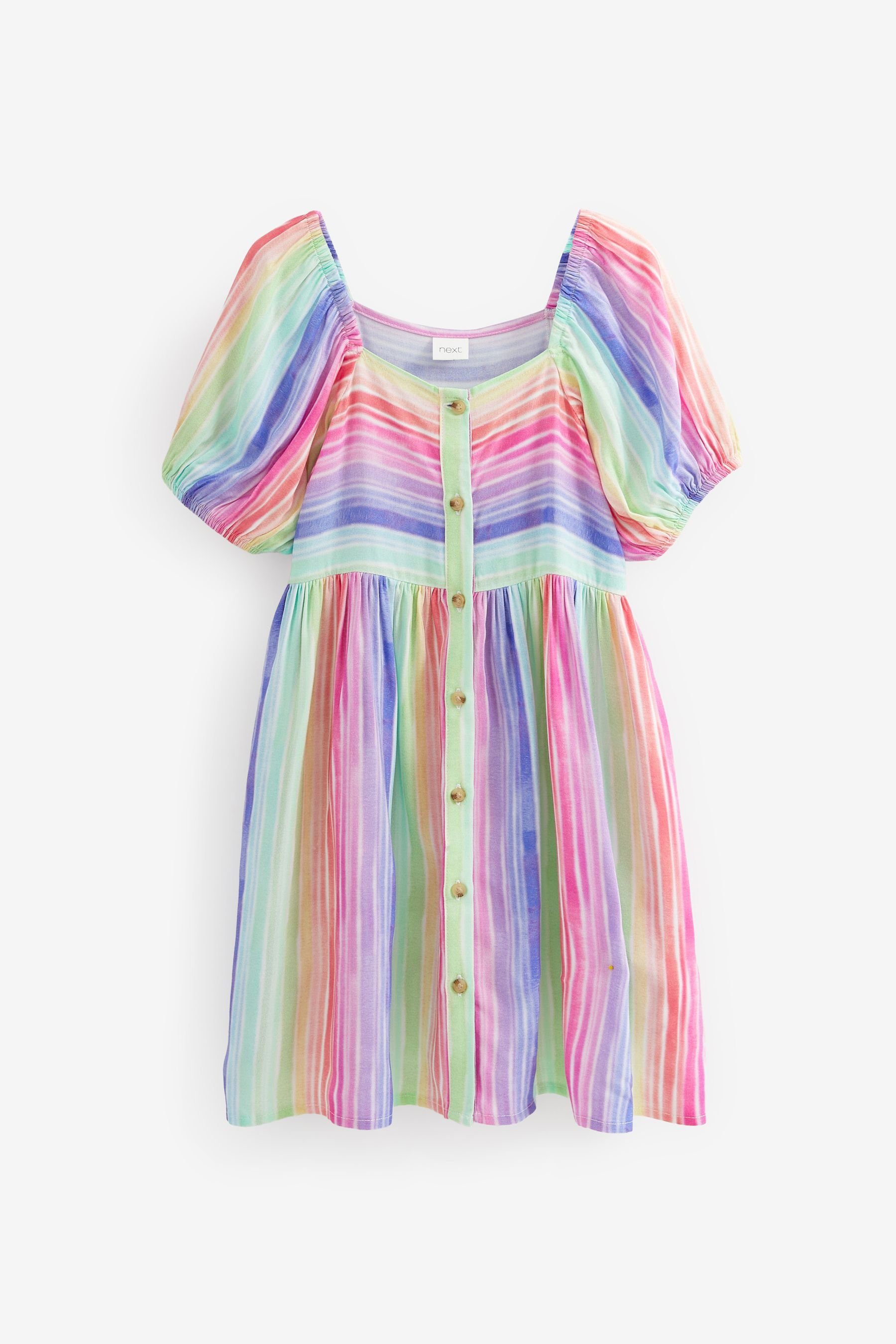 Next Sommerkleid Gemustertes Kleid Mit Puffärmeln 1 Tlg Aktuelle
