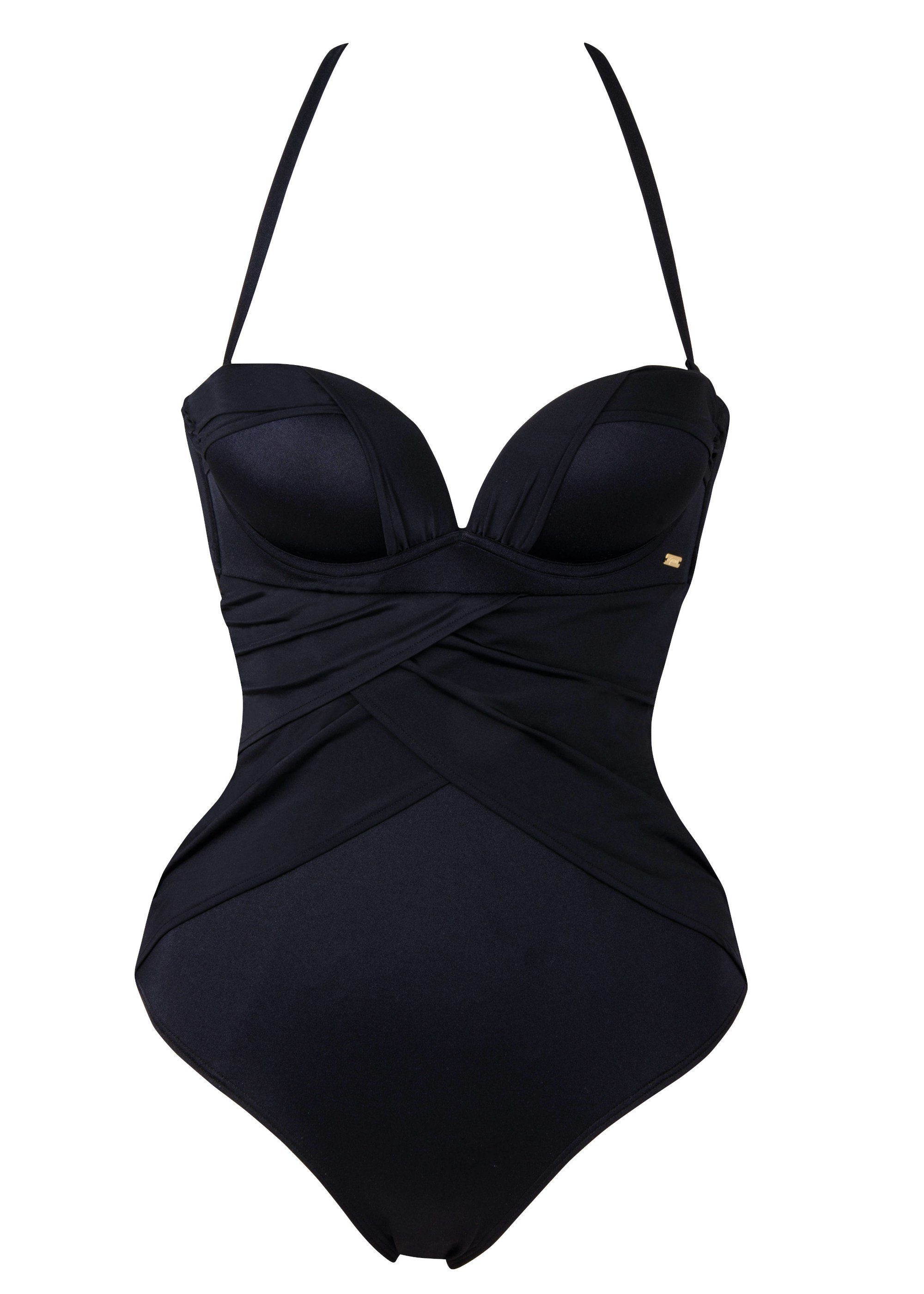 Gossard Badeanzug Sienna Push-Up Badeanzug Black (Push-Up, glatt), schwarz