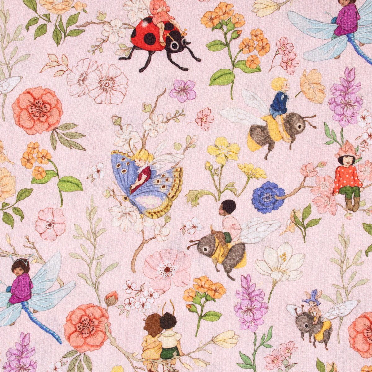SchÖner Leben Stoff Belle And Boo Bio Baumwollstoff Popeline Secret Bug