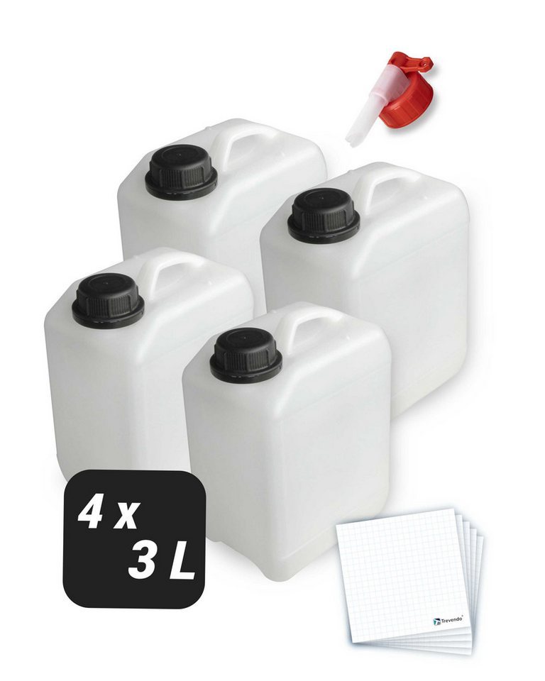 Trevendo Kanister 4er Set Kanister 25 3 5 And 10 Liter