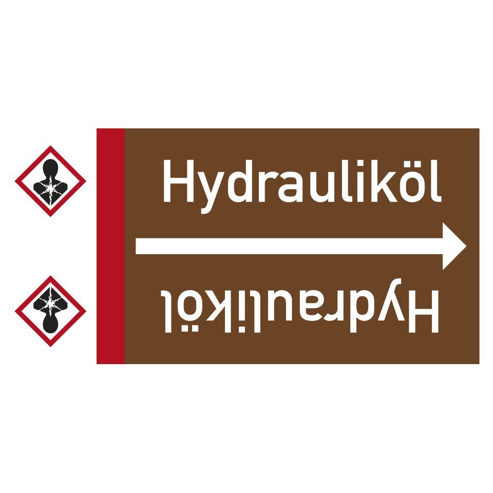 König Werbeanlagen Hinweisschild Rohrleitungsband Hydrauliköl, DIN 2403, ab 33m/Rolle