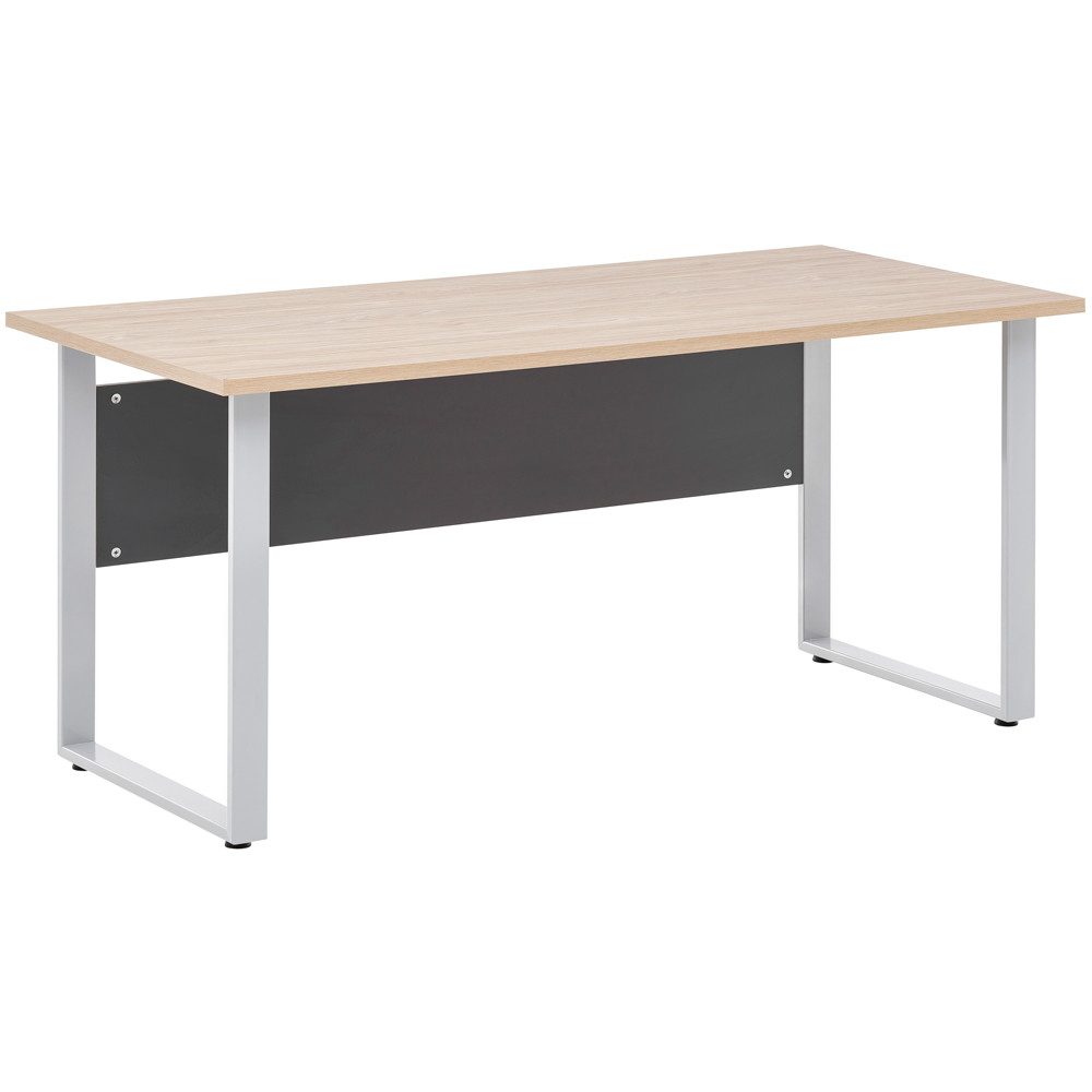 Lomadox Schreibtisch Meta 80 Büro In Eiche Hell Nb Mit Anthrazit Bh