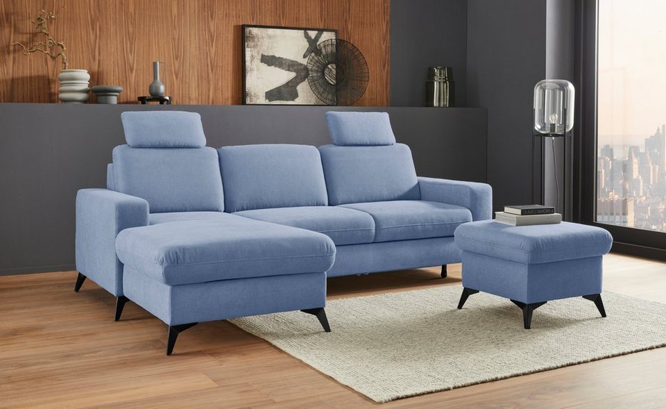 Places Of Style Ecksofa Lolland L Form Wahlweise Mit Bettfunktion Und