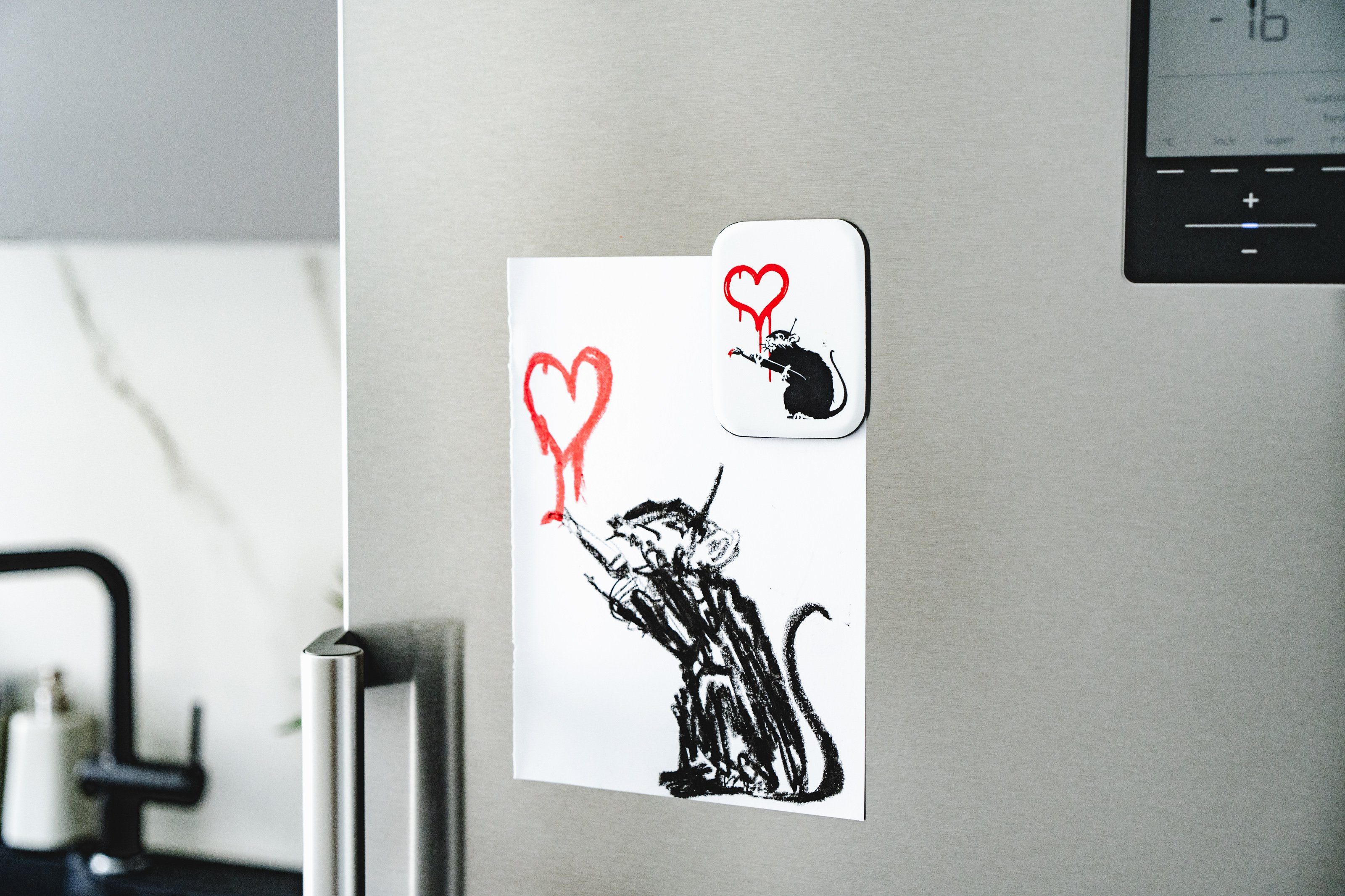 AvantgART Magnet Kühlschrank Magnet, Kühlschrank Dekoration, Banksy ...