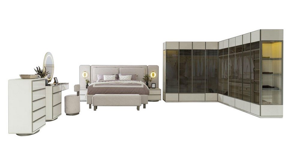 Jvmoebel Schlafzimmer Set Komplett Schlafzimmer Möbel Set Bett 2x