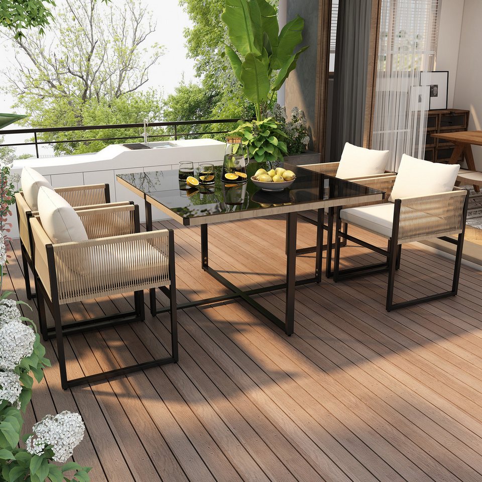 Redom Gartenlounge Set Garten Essgruppe Gartengarnitursitzgarnitur