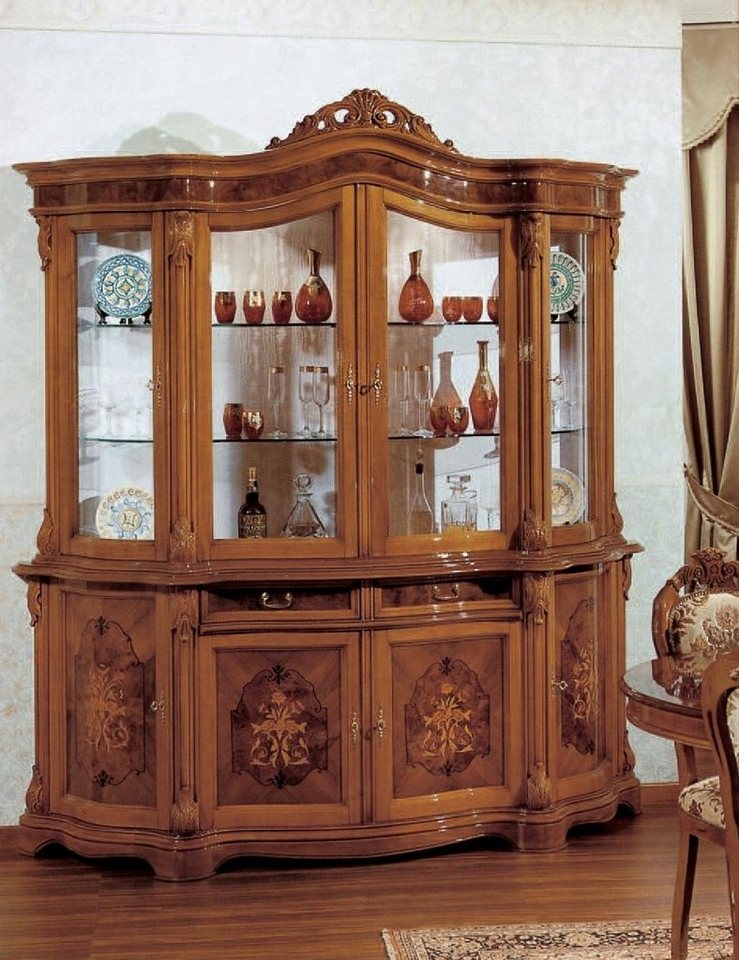 Jvmoebel Vitrine Xxl Vitrinen Glas Schrank Echtholz Vitrine Anrichte