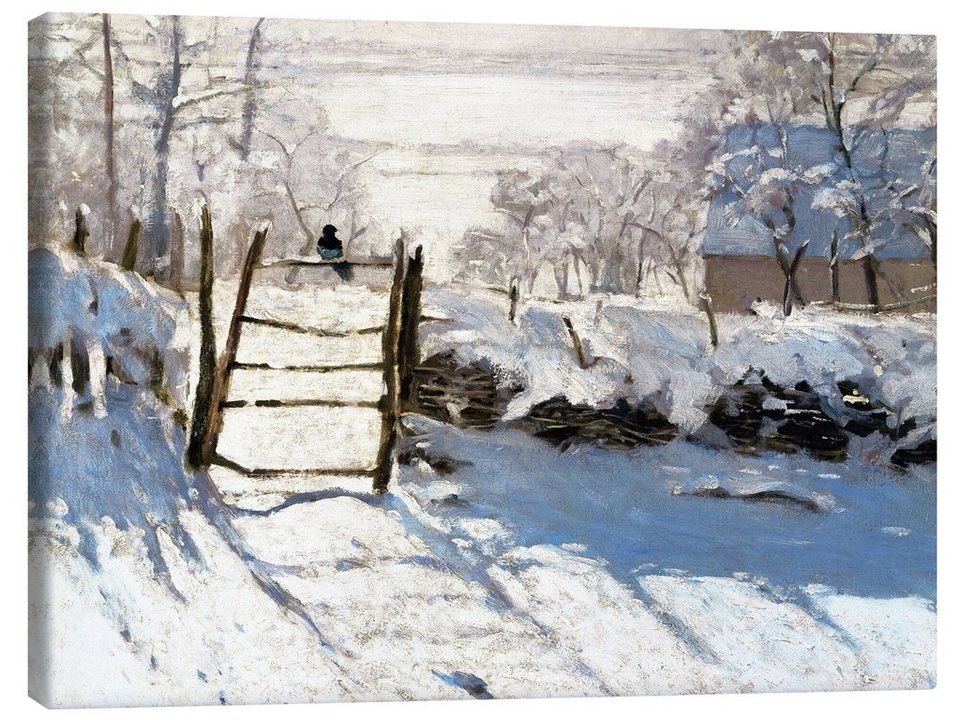 Posterlounge Leinwandbild Claude Monet Die Elster Detail Wohnzimmer