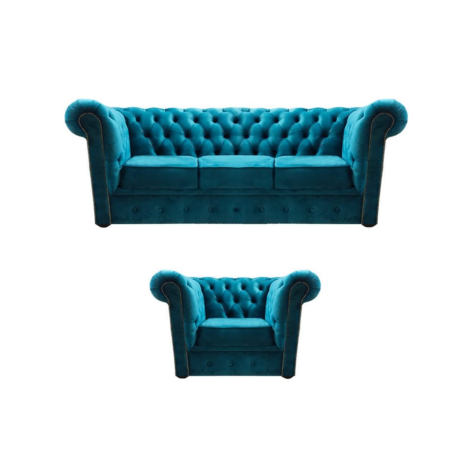Jvmoebel Wohnzimmer Set Chesterfield Komplett Sofagarnitur Sofa