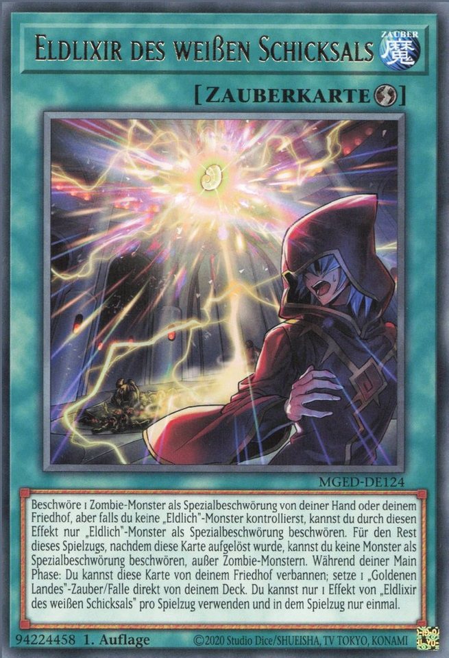 Recollectibles Sammelkarte Yugioh Karte Eldlixir Des Weißen Schicksals