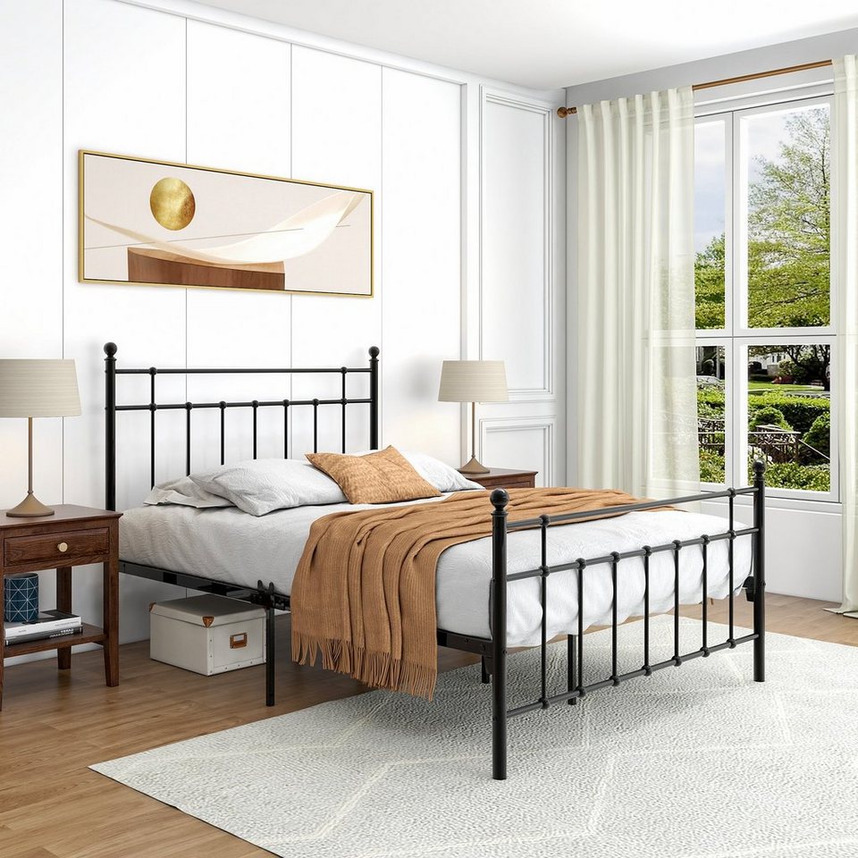 Redom Metallbett Metall Bett Gästebett Doppelbett Jugendbett