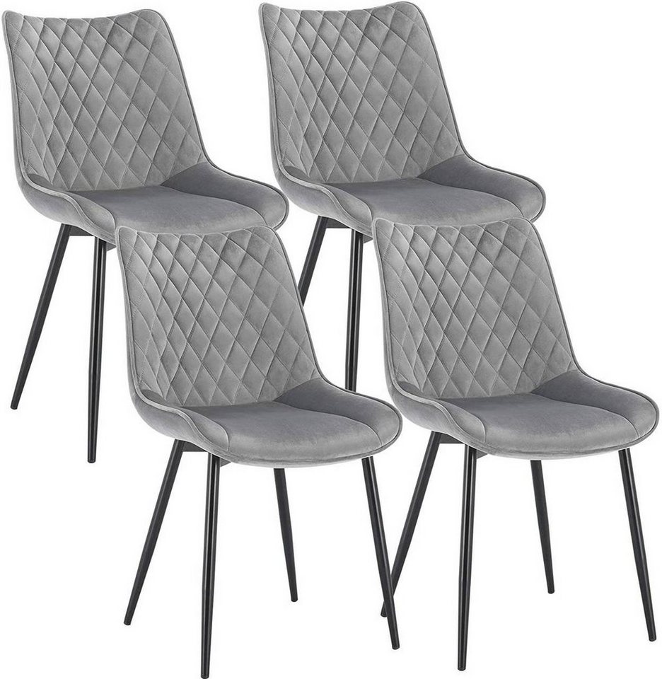 Woltu Esszimmerstuhl Bh209hgr 4 Ma 4er Set Küchenstuhl Polsterstuhl