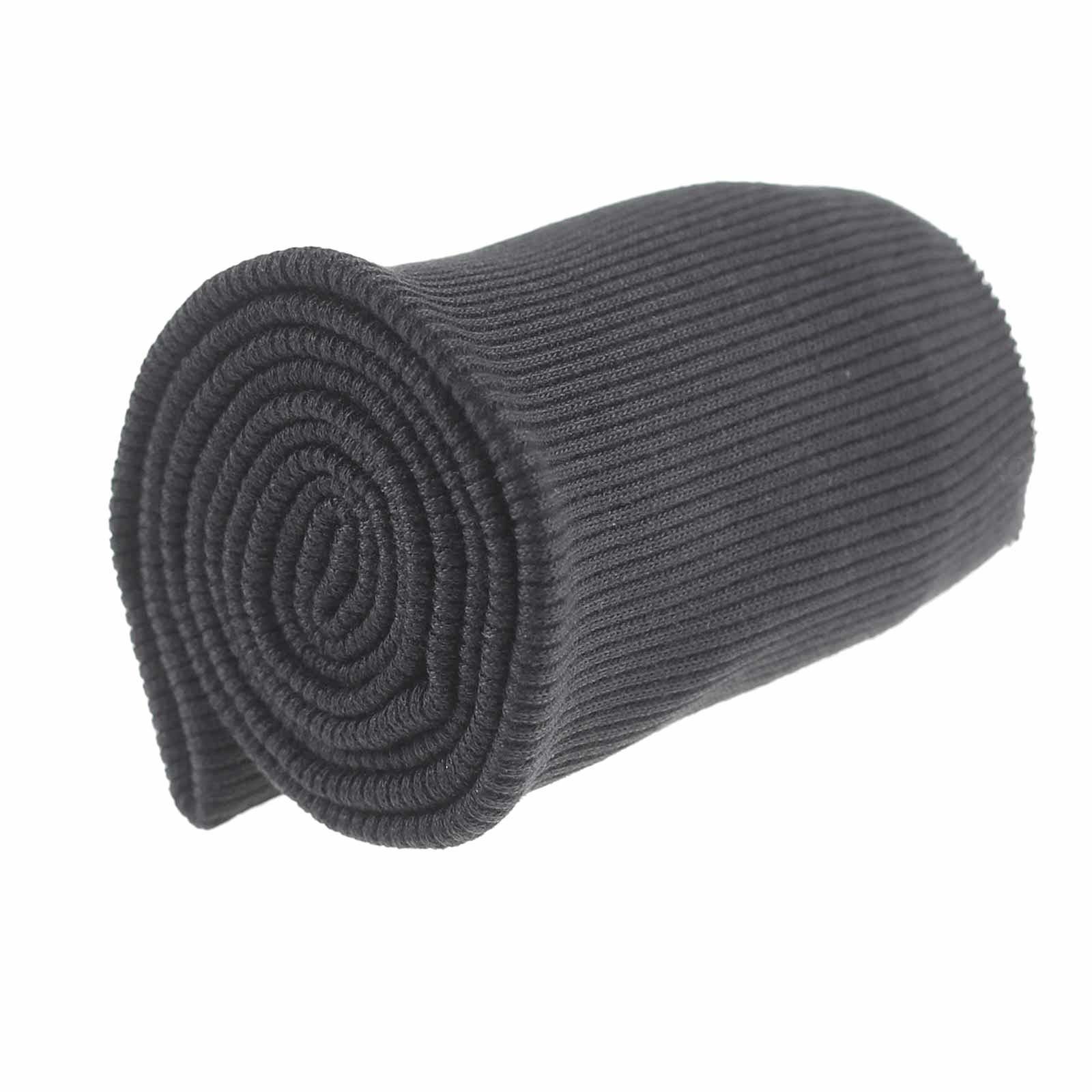 maDDma Stoff 15x70cm Strickbündchen Polyester gerippt, grau