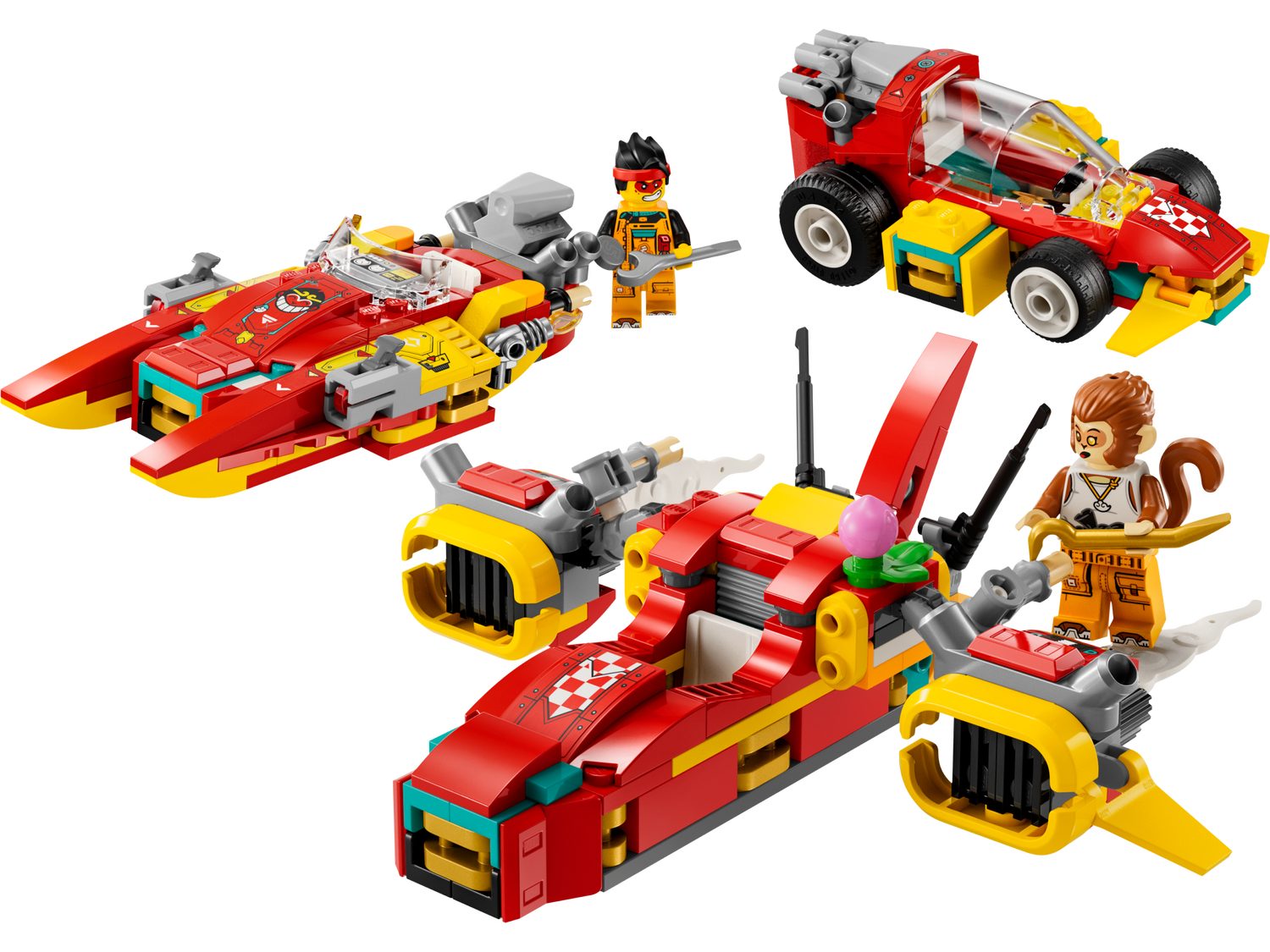 LEGO® Monkie Kid 80050 Kreative Fahrzeuge Spielbausteine, (Set, 390 St., Set)