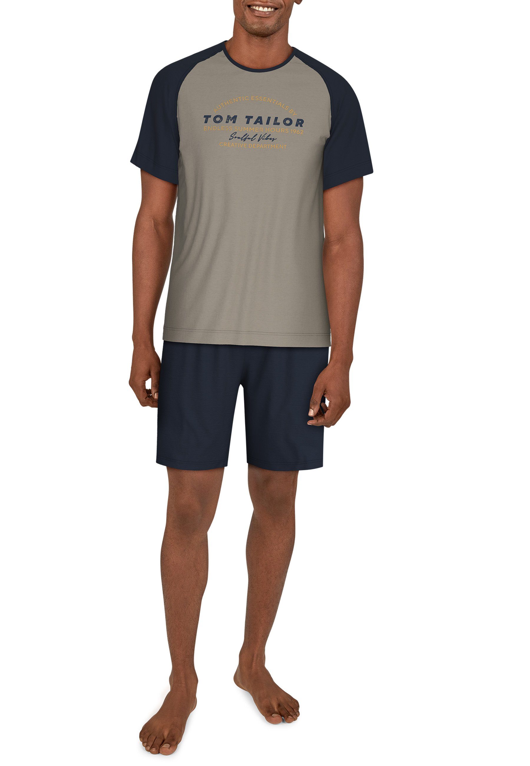 Tom Tailor Shorty Tom Tailor Herren Shorty Grau Uni 1 Tlg Passform