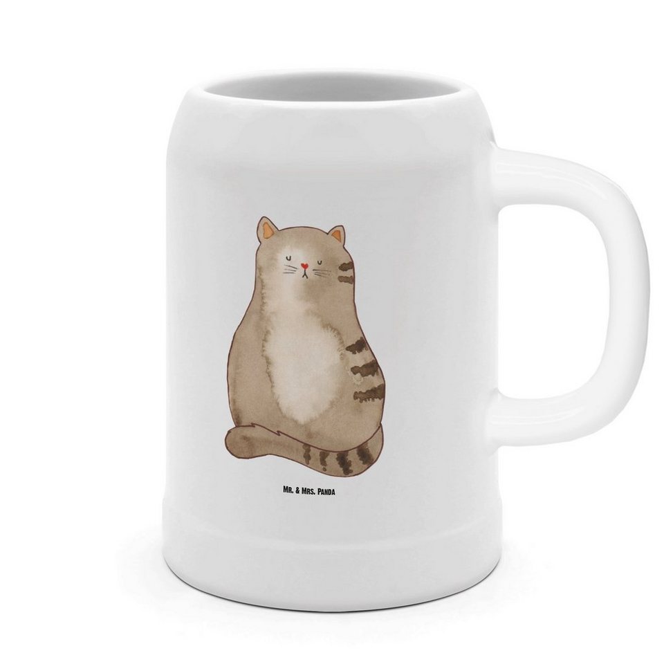 Mr. & Mrs. Panda Bierkrug Katze Sitzen - Weiß - Geschenk, 5 l ... Mr. & Mrs. Panda Bierkrug Katze Sitzen - Weiß - Geschenk, 5 l ...