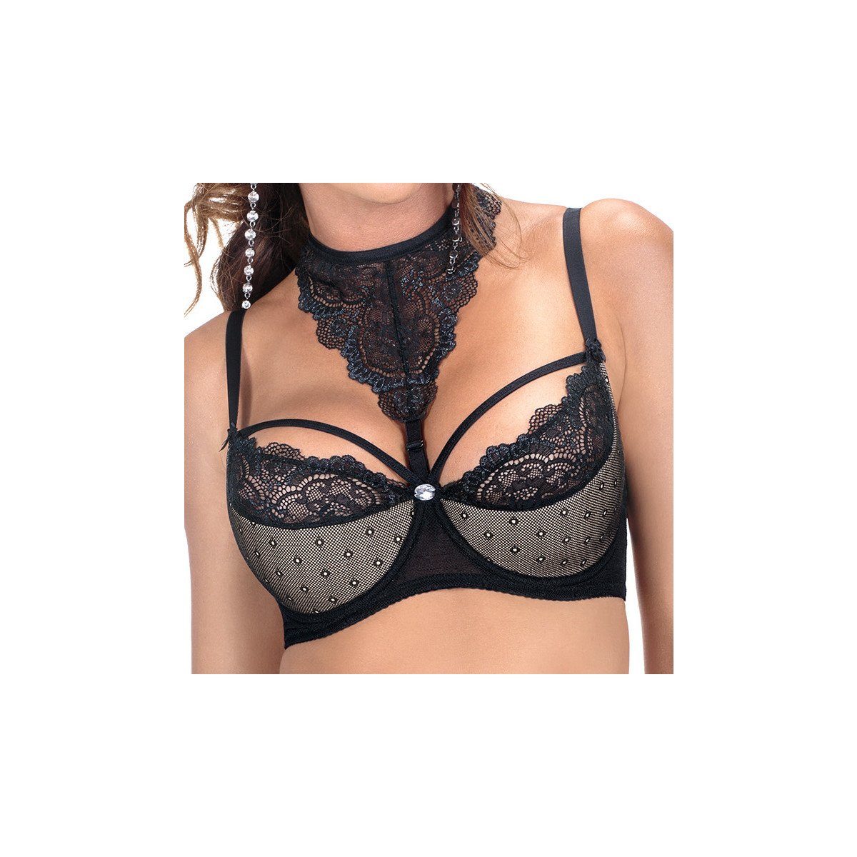Róza Fullcup-BH RZ Zulaj push-up bra black - (70B,70C,70D,75B,75C