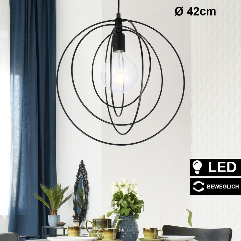 Etc Shop Kugelleuchte Pendel Decken Lampe Retro Filament Wohn Zimmer