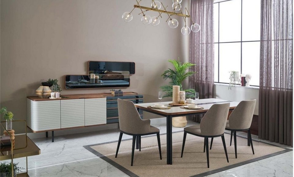 Jvmoebel Esszimmer Set Esszimmer Garnitur Essgruppe Esszimmermöbel