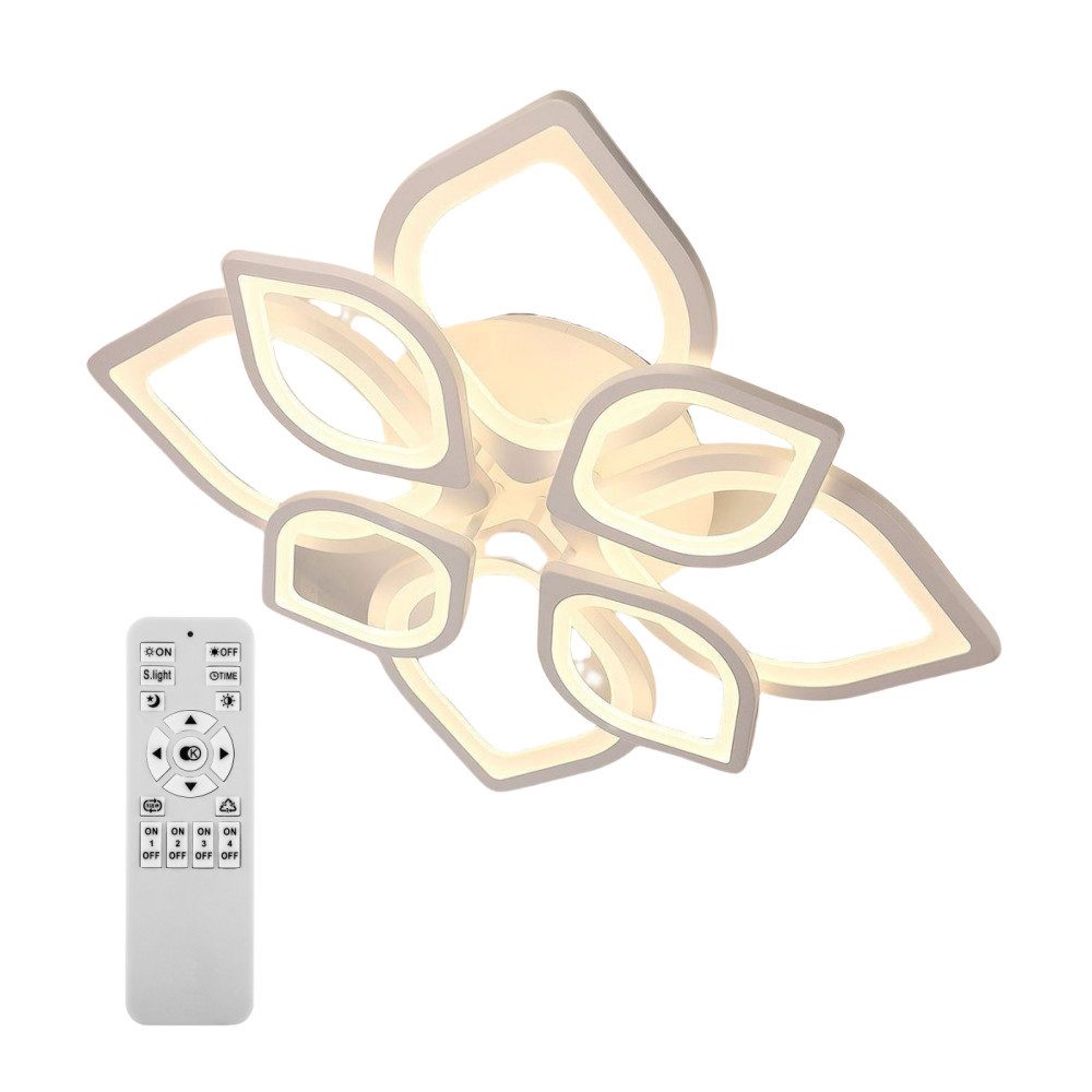 LETGOSPT Deckenleuchte 80W Moderne LED Deckenleuchte aus Metall mit APP und WIFI-steuerung ...