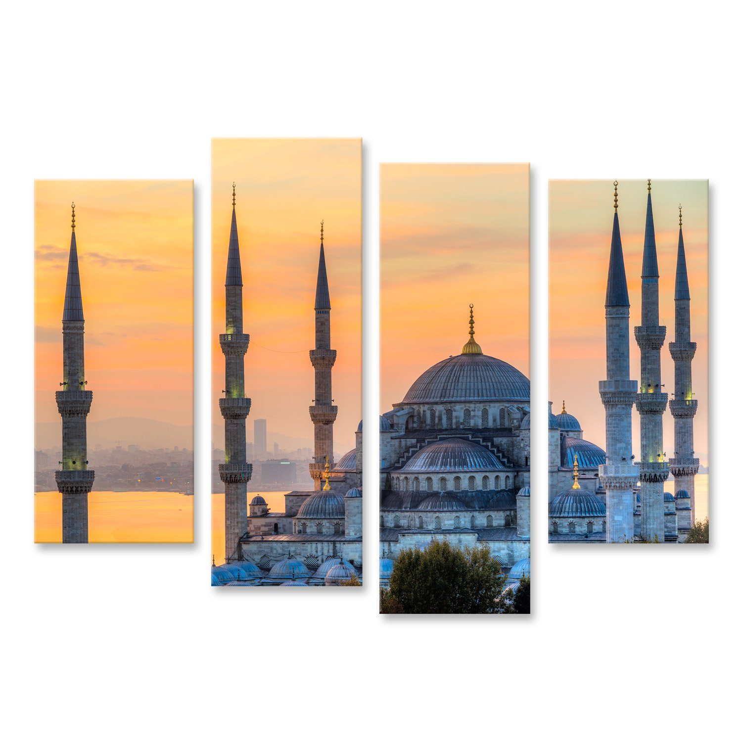 islandburner Leinwandbild Bild auf Leinwand Die Blaue Moschee Sultanahmet Camii Istanbul Türk