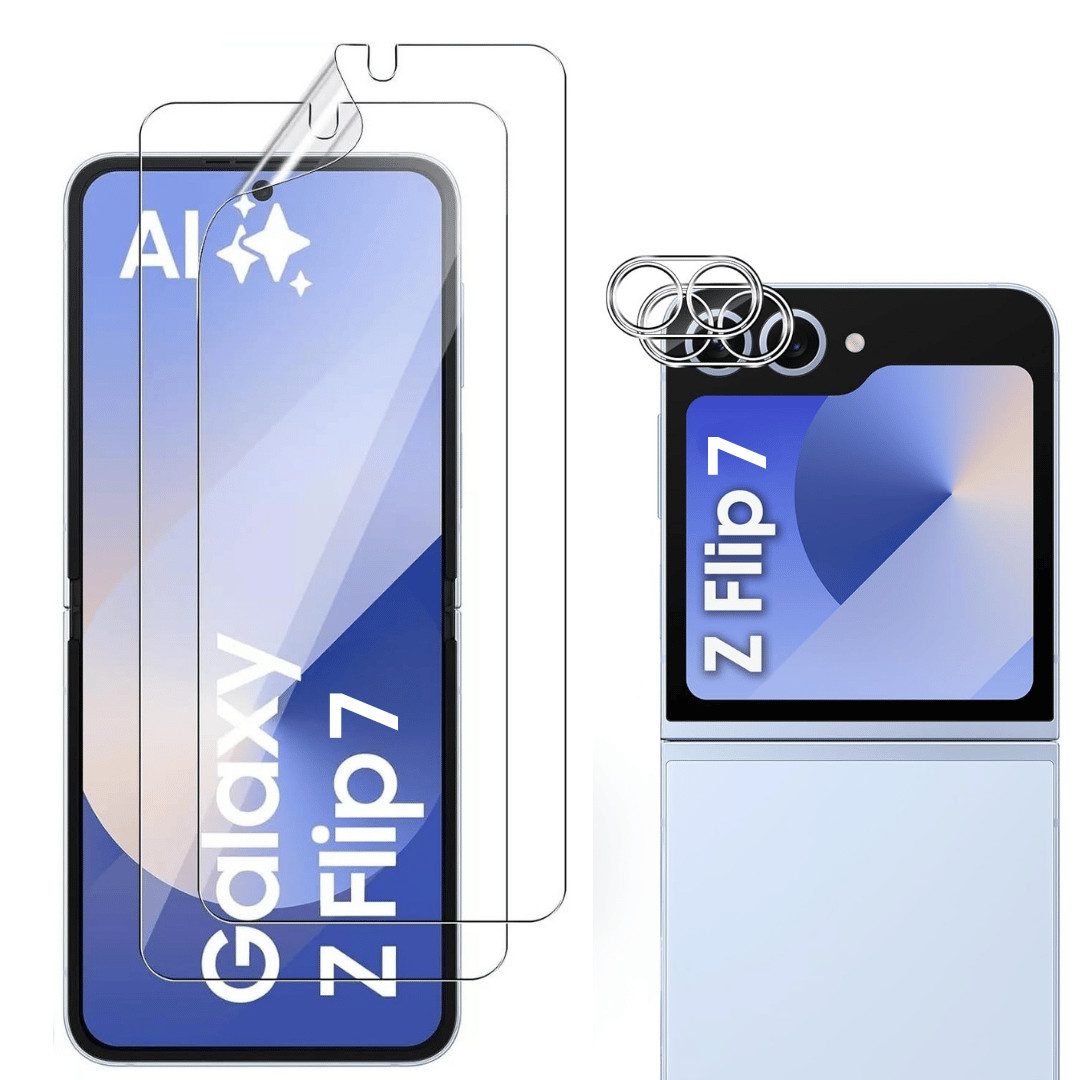 SmartUP Displayschutzglas 2X Schutzglas für Samsung Galaxy Z Flip 7 5G Kamera Display Glasfolie ...