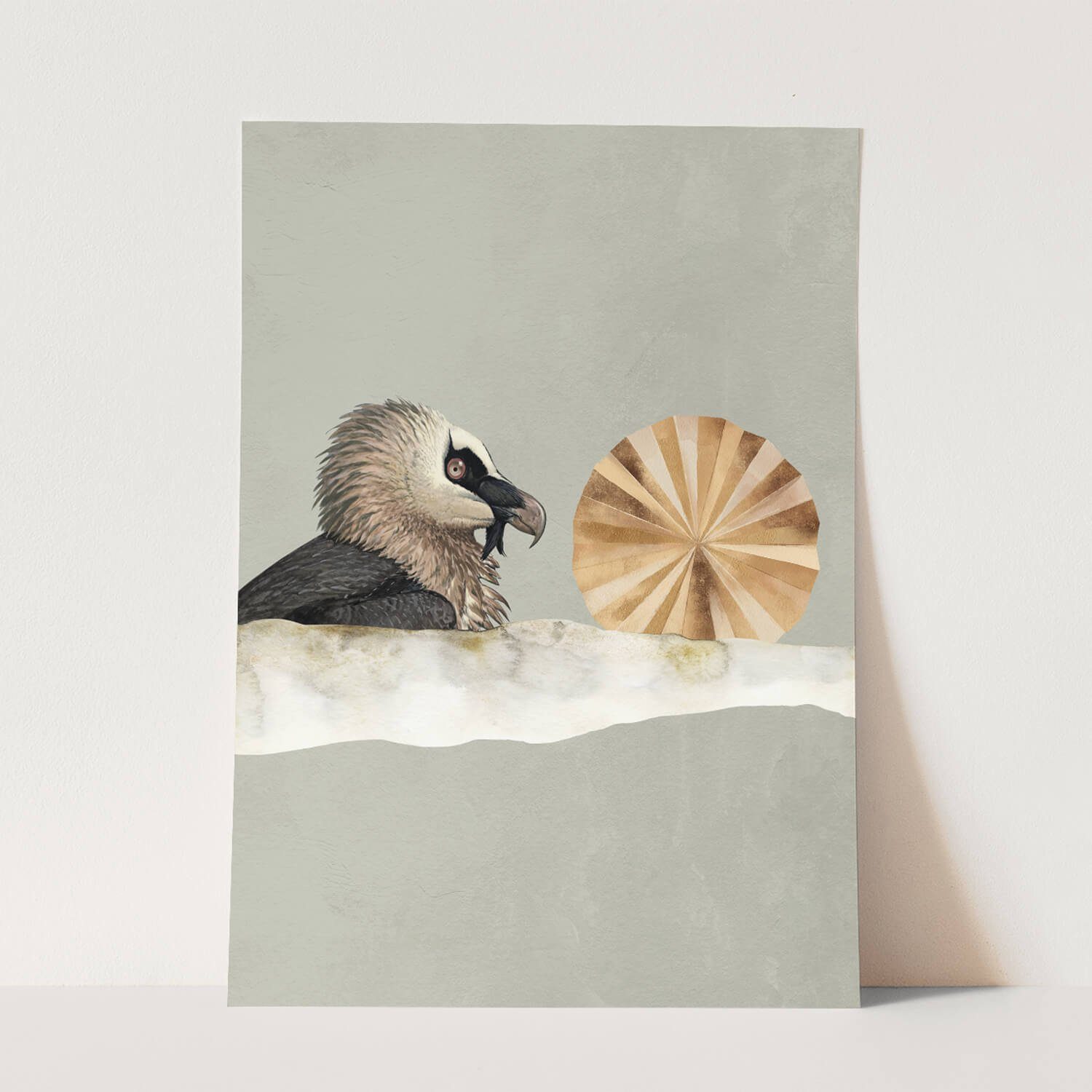 Sinus Art Wandbild Vogel Motiv Vintage Pastelltöne Einzigartiges Design