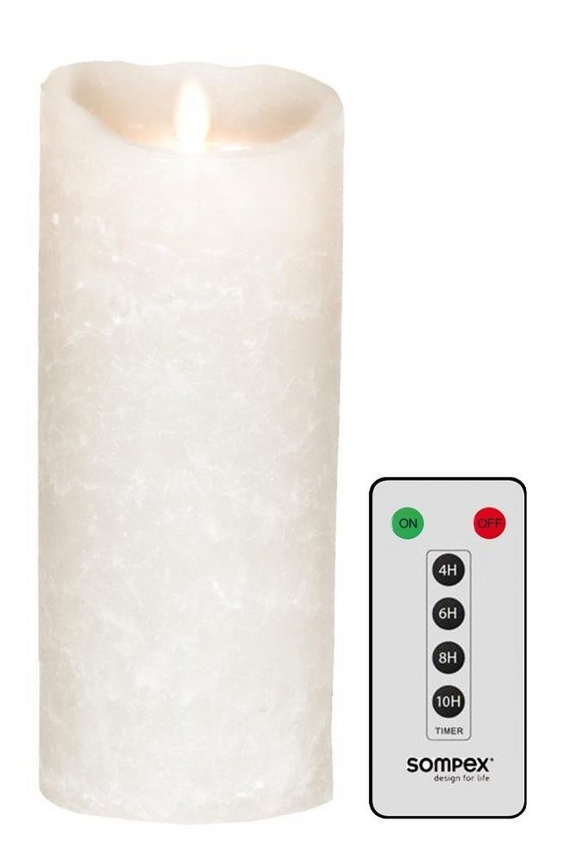 Sompex Led Kerze Flame Led Kerze Weiß Frost 23cm Set 2 Tlg 1 Kerze