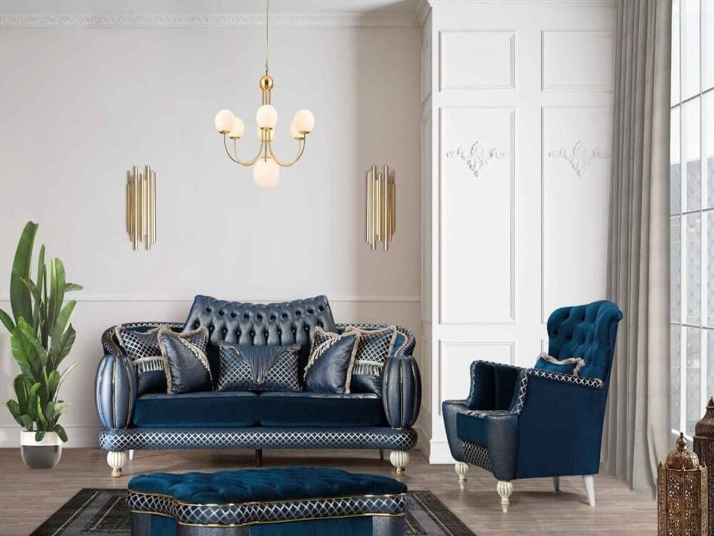 Nobelaa Sofa Sitzgruppe/Sofa Set - Wohnzimmergarnitur "Saffron" 3+3+1+1 ...