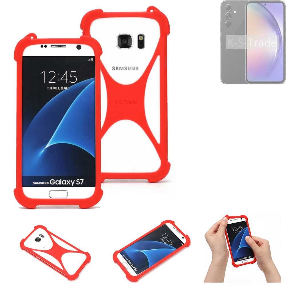K-S-Trade Handyhülle für Samsung Galaxy A54 5G, Handy-Hülle Schutz-Hülle Bumper Silikon Schutz ...