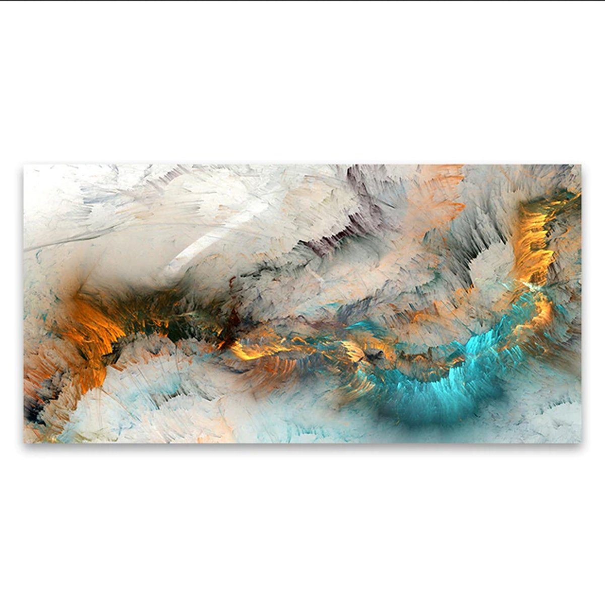 TPFLiving Kunstdruck (OHNE RAHMEN) Poster - Leinwand - Wandbild, Abstrakte Strukturen in einem ...